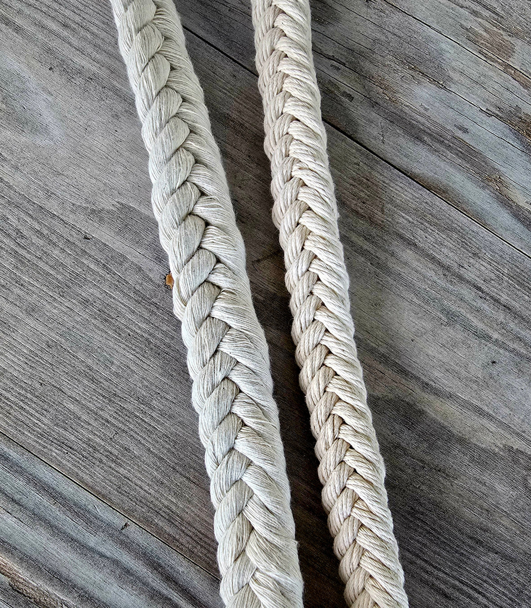 Hand Braided Heavy Cotton Split Reins 7/8" Wide – BLUE ROAN ROPES and TACK