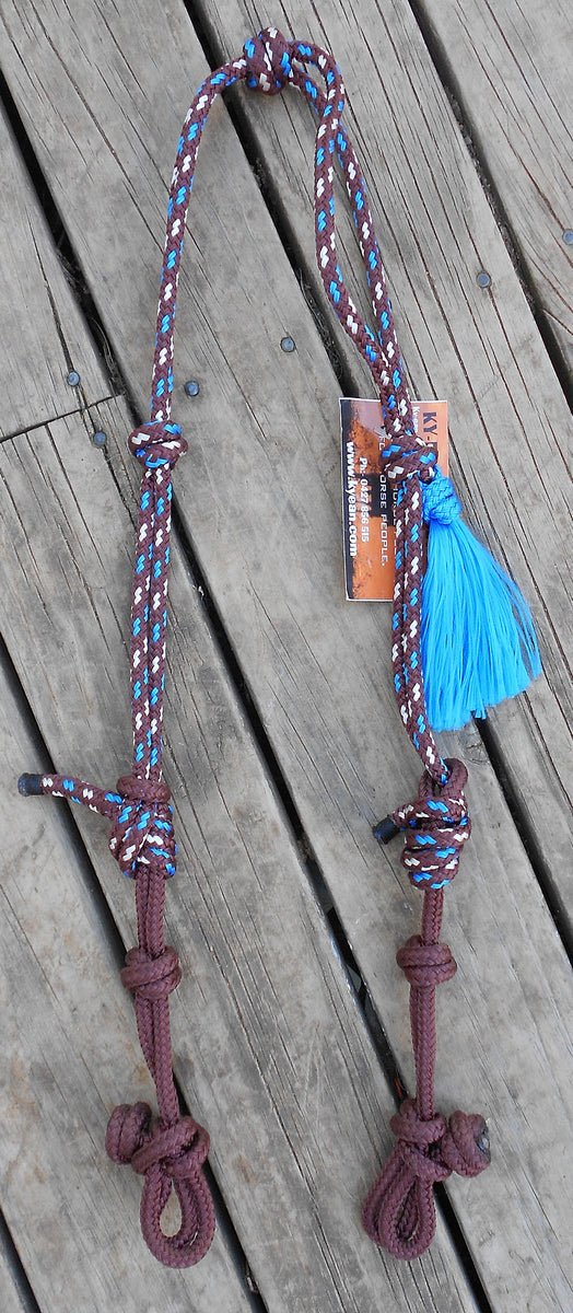 1 or 2 EARRED WESTERN BRIDLE HEAD with TASSELS – BLUE ROAN ROPES and TACK