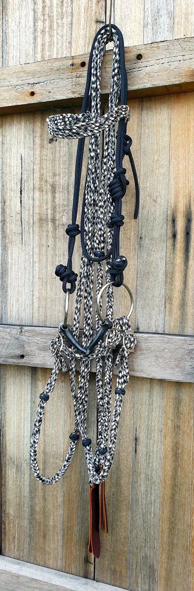 BRAIDED/ROPE BRIDLE SET – BLUE ROAN ROPES and TACK