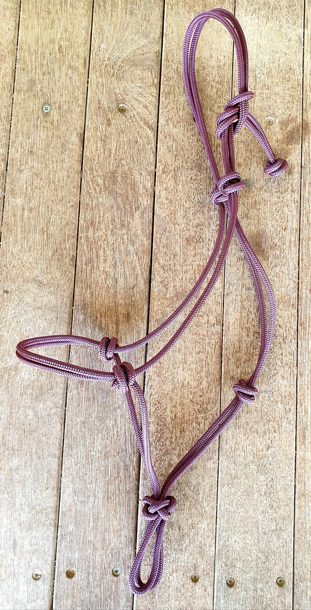 CLINICIAN STYLE ROPE HALTER - STIFF ROPE – BLUE ROAN ROPES and TACK