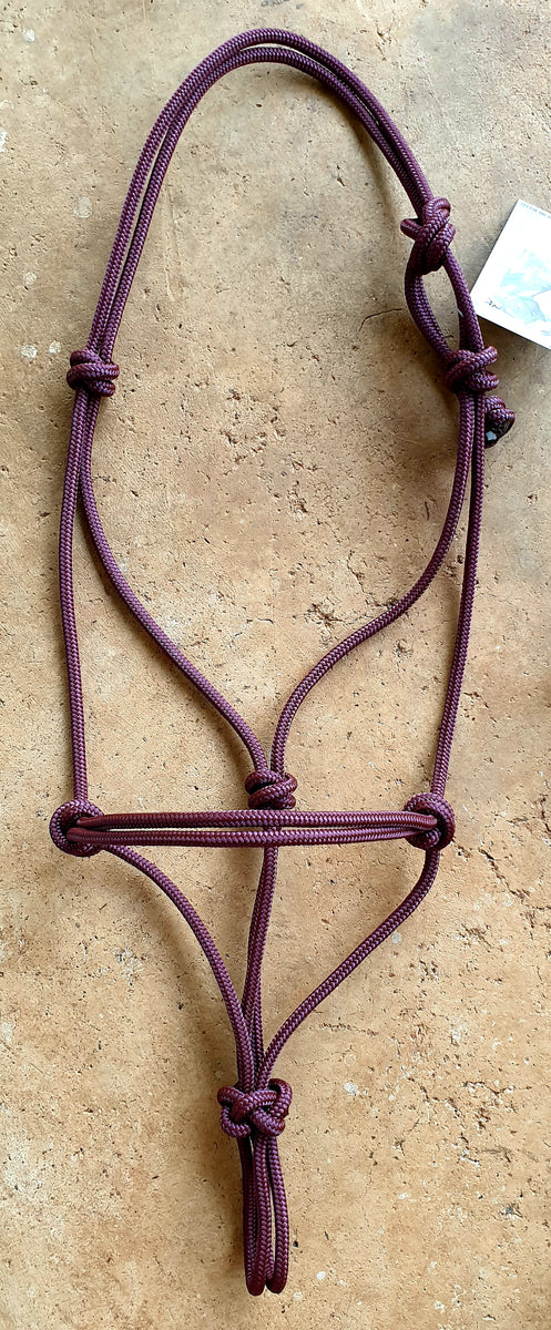 CLINICIAN STYLE ROPE HALTER - STIFF ROPE – BLUE ROAN ROPES and TACK