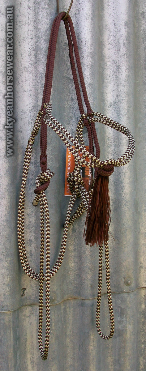 SPLICED BRIDLE HEAD with TASSEL – BLUE ROAN ROPES and TACK